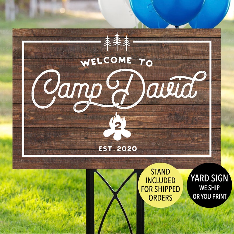 Wood Camp Sign - Etsy