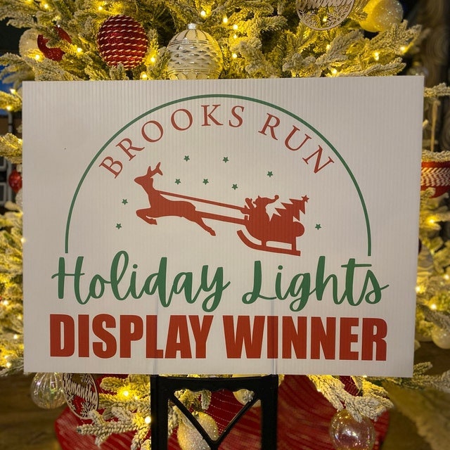 Christmas Light Display Winner Yard Sign Neighborhood HOA | Etsy