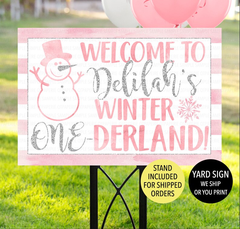 Winter Onederland Yard Sign Winter Onederland Sign Winter - Etsy