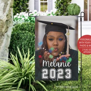 Senior Photo Garden Flag, Senior Flag, Personalized 2025 Senior Sign ...