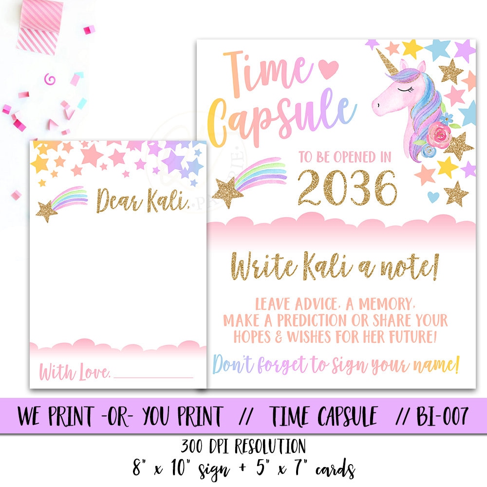 Unicorn Time Capsule Unicorn Birthday Time Capsule Unicorn - Etsy