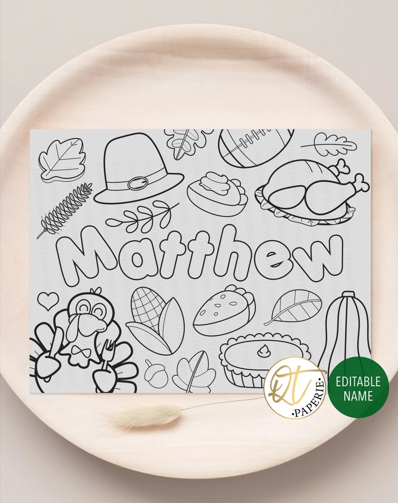 Thanksgiving Coloring Sheet, Thanksgiving Name Coloring Page ...