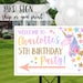 Unicorn Party Direction Sign, Unicorn Birthday Sign, Unicorn Sign ...