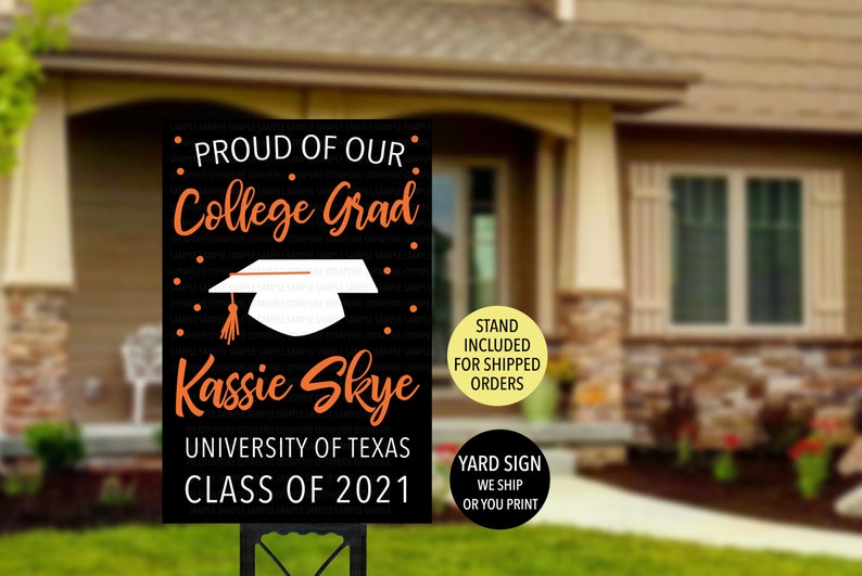 2022 College Graduate Yard Sign College Grad Gift College - Etsy
