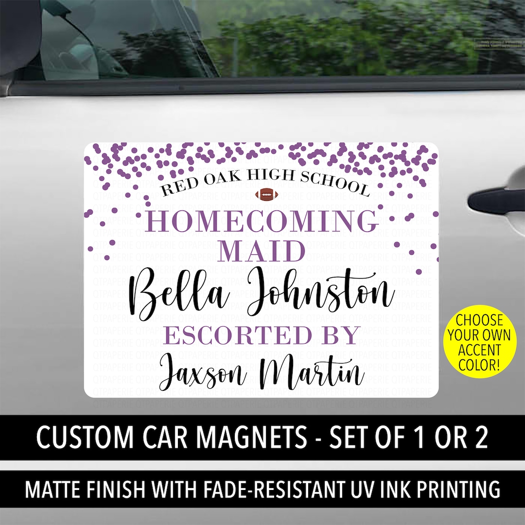 Homecoming Maid Car Sign, Homecoming Parade Car Magnet, Homecoming ...