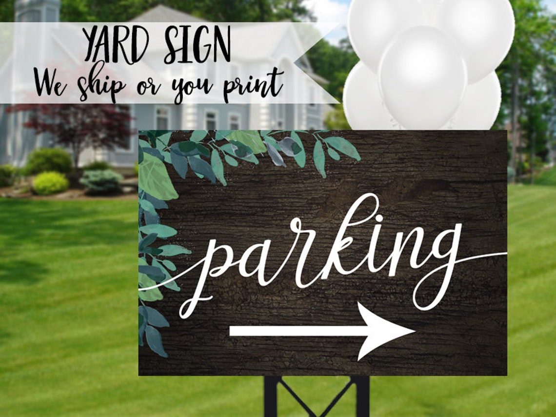 Wood Wedding Parking Sign Wooden Parking Sign Rustic Parking - Etsy