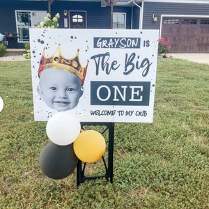 Big One Welcome Party Sign, Big One First Birthday Sign, Big One Yard ...