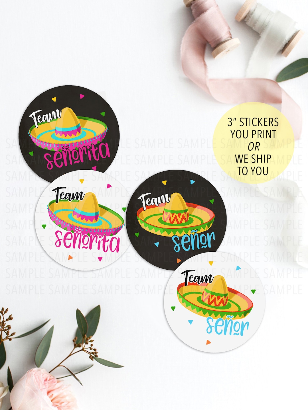 Mexican Fiesta Gender Reveal Sticker, Senor Senorita Sticker, Fiesta ...