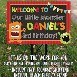 Monster Party Sign, Monster Birthday Sign, Monster Welcome Sign ...