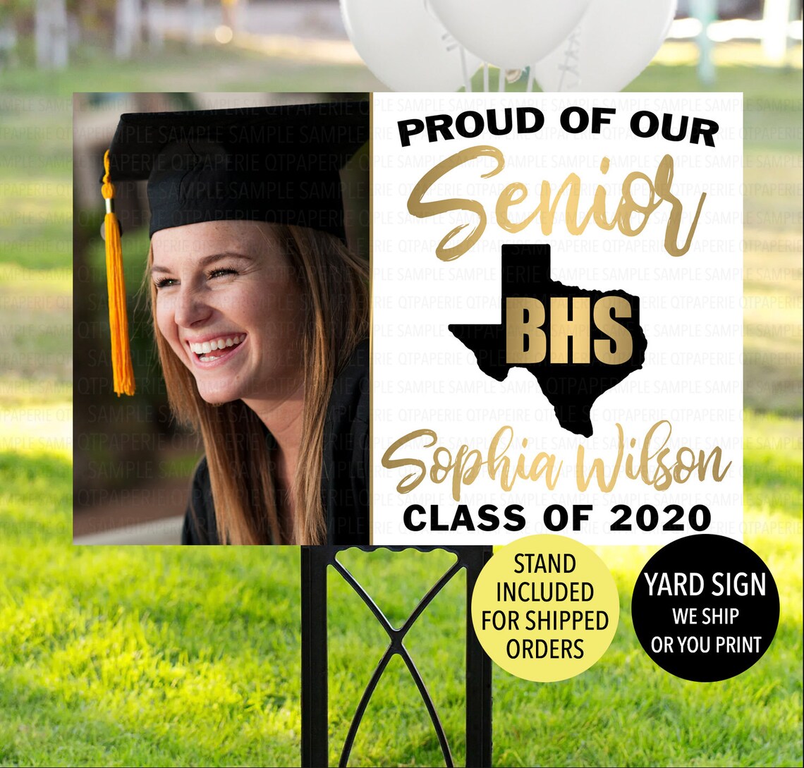 2022 Senior Yard Sign Graduation Yard Sign Texas Senior - Etsy
