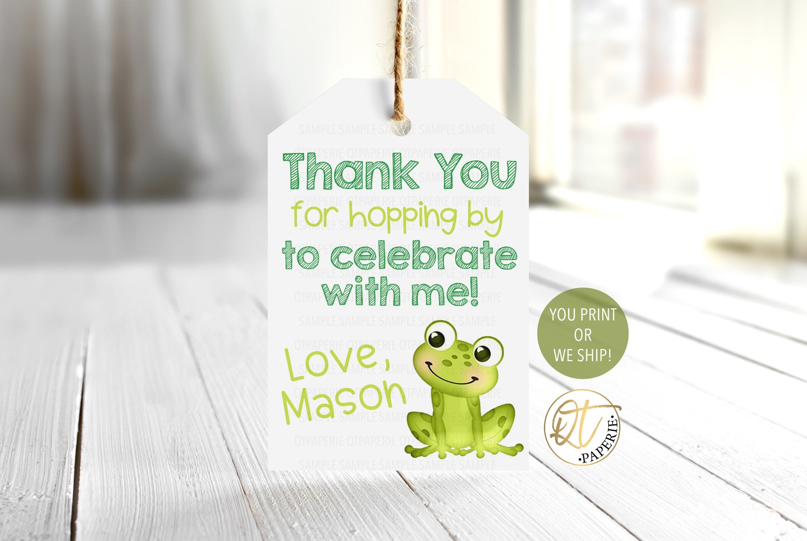 Frog Birthday Tag, Frog Party Tag, Frog Party Favor Tag, Frog Birthday ...