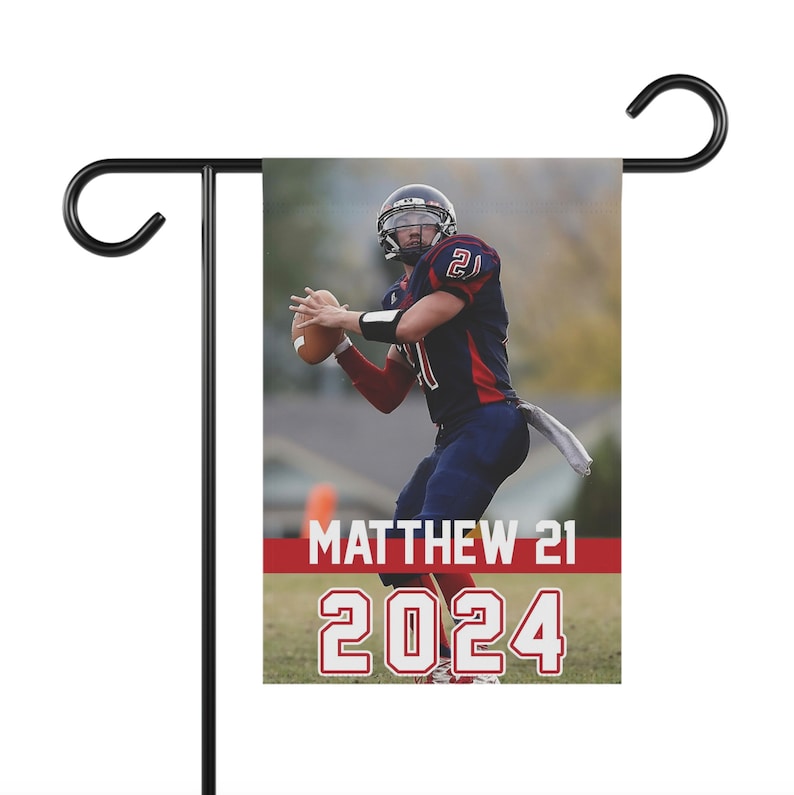 Senior Football Garden Flag, Sports Senior Yard Flag, Personalized 2026 ...