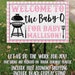 Pink Baby Q Baby Shower Sign Pink Barbeque Baby Shower Yard - Etsy
