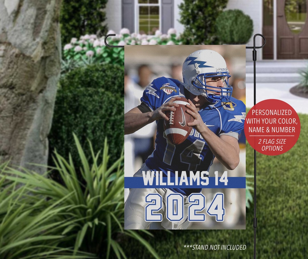 Senior Football Garden Flag, Sports Senior Yard Flag, Personalized 2025 ...