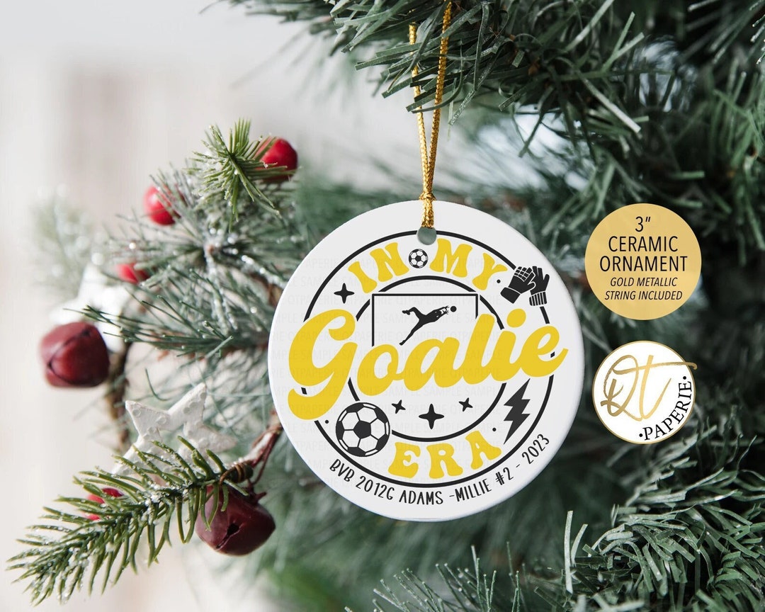 In My Goalie Era Ornament, Soccer Player Christmas Ornament, Goalkeeper ...