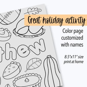 Thanksgiving Coloring Sheet, Thanksgiving Name Coloring Page ...