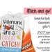 You're A Great Catch Valentine Tag, Fish Valentine Day Tag, Fish ...
