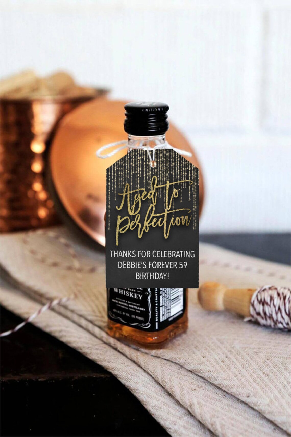 Aged to Perfection Tag 50th Birthday Tag Gold Birthday Thank - Etsy