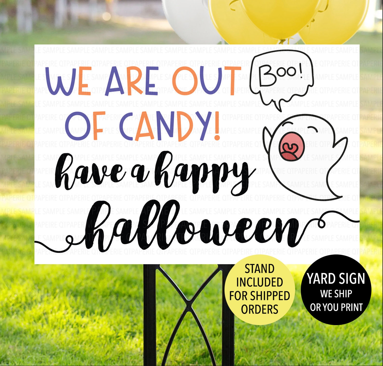 Out of Candy Halloween Yard Sign Out of Candy Sign 2020 | Etsy