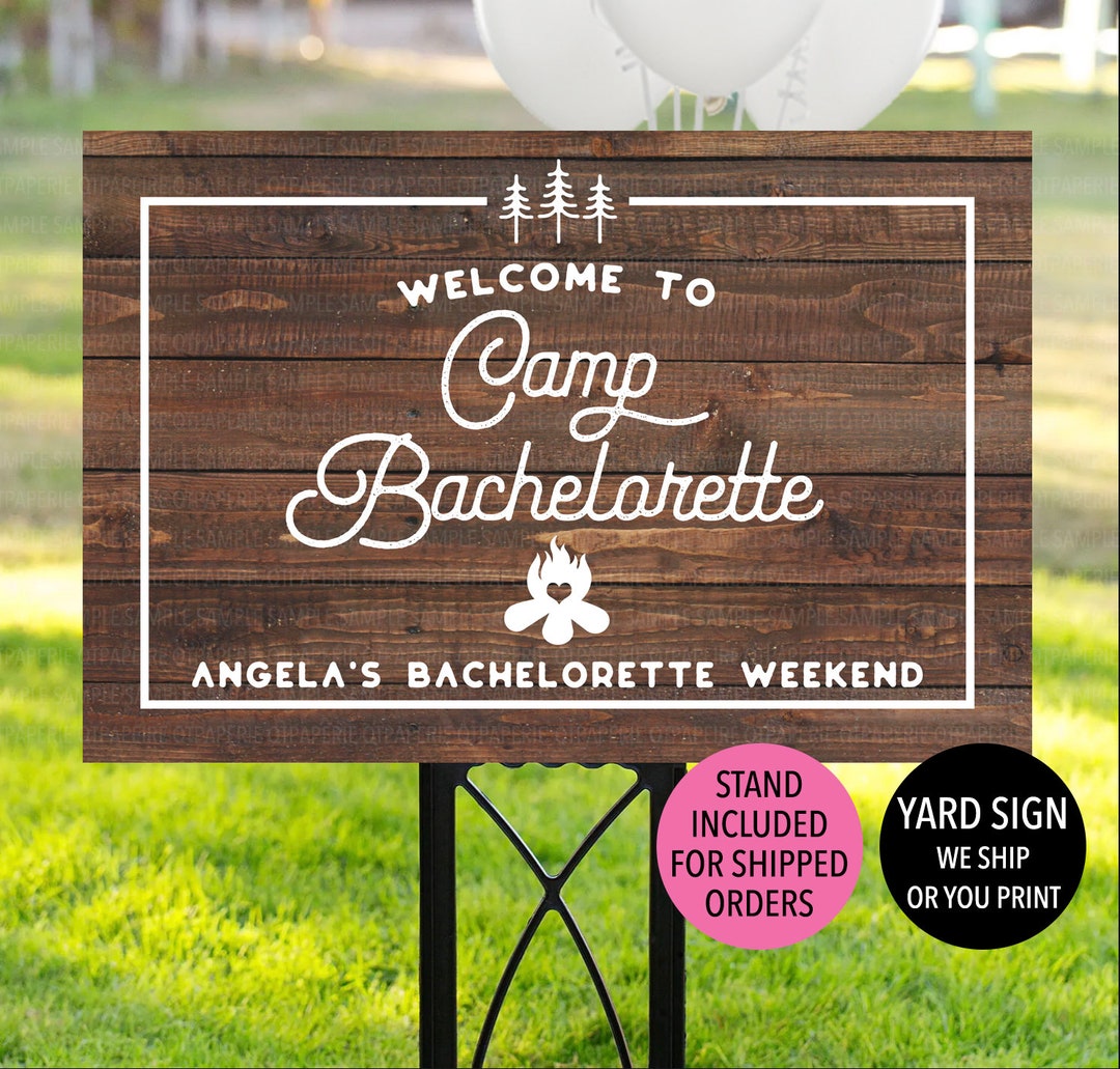 Camp Bachelorette Sign, Bachelorette Camp Welcome Sign, Weekend in the ...