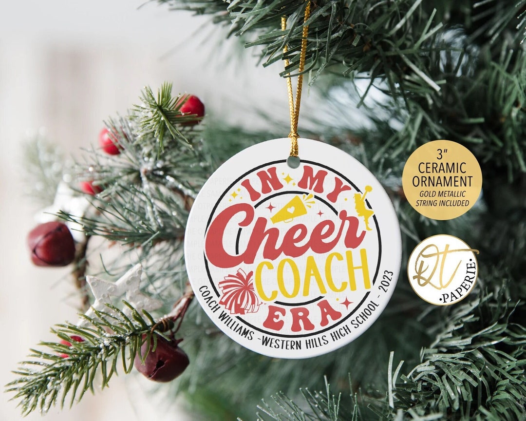 In My Cheer Coach Era Ornament, Cheerleader Coach Christmas Ornament ...