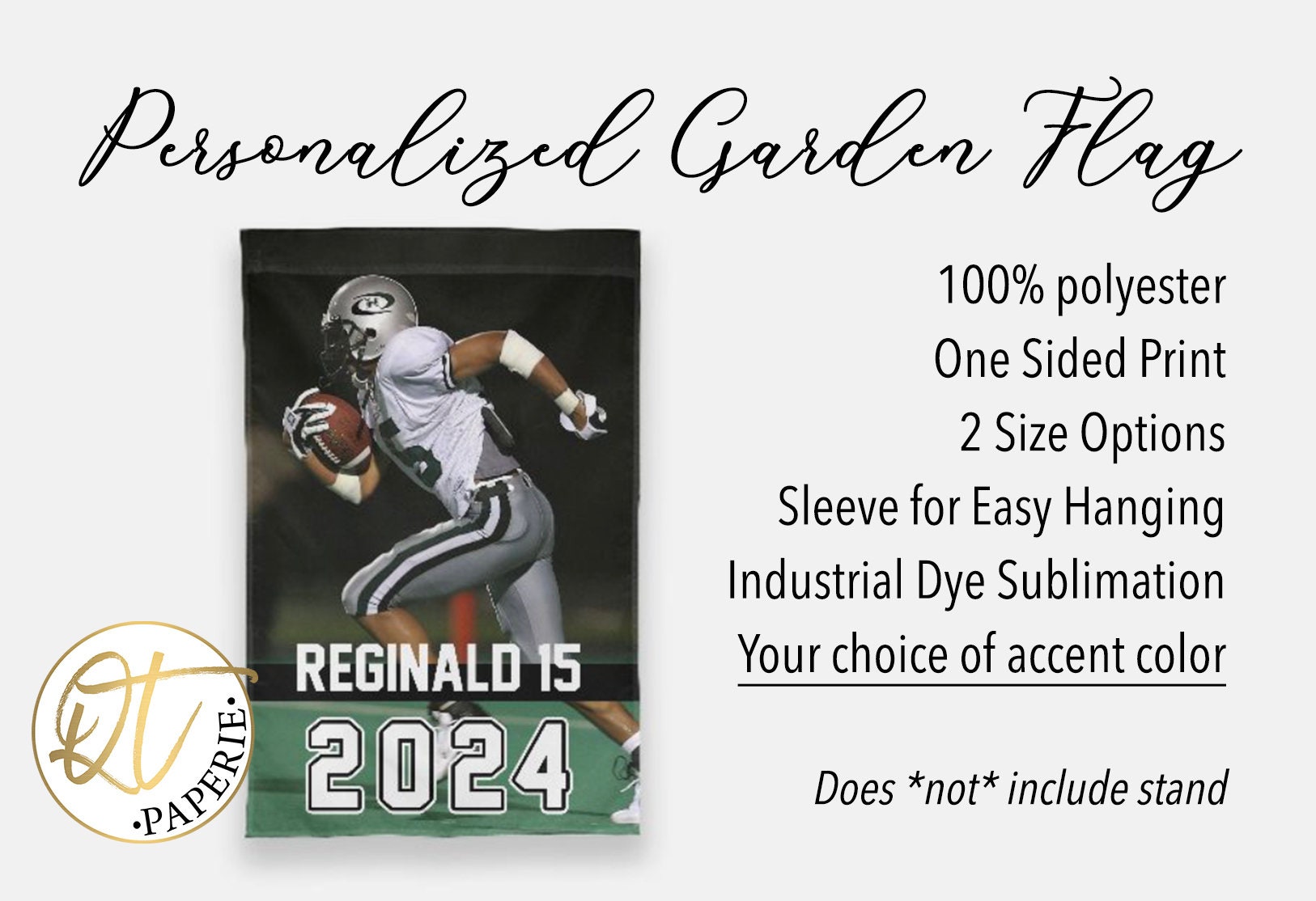 Senior Football Garden Flag, Sports Senior Yard Flag, Personalized 2026 ...