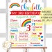 Rainbow Birthday Sign Rainbow Birthday Poster Rainbow First - Etsy