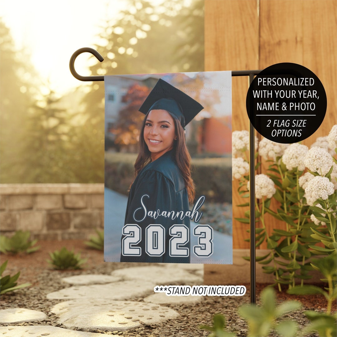 Senior Photo Garden Flag, Senior Flag, Personalized 2025 Senior Sign ...