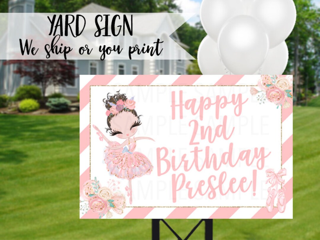 Ballerina Birthday Sign, Ballerina Party Sign, Ballerina Sign ...
