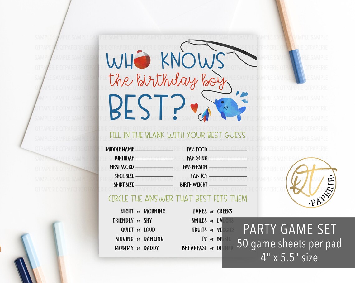 Fish Birthday Game, Ofishally One Party Game, Who Knows the Birthday ...