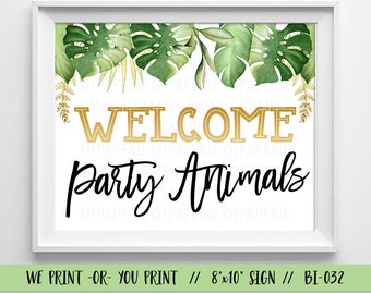Editable WILD Animal Welcome Sign Instant Download Safari - Etsy