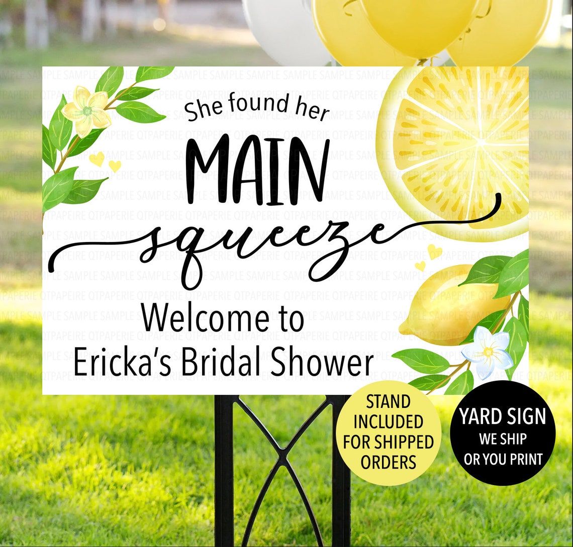 She Found Her Main Squeeze Welcome Sign Lemon Bridal Shower | Etsy
