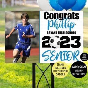 Senior Soccer Yard Sign, High School Soccer Senior, Soccer Senior Sign ...
