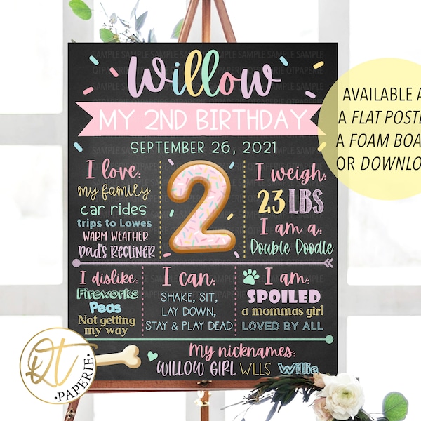 2nd Birthday Poster - Etsy