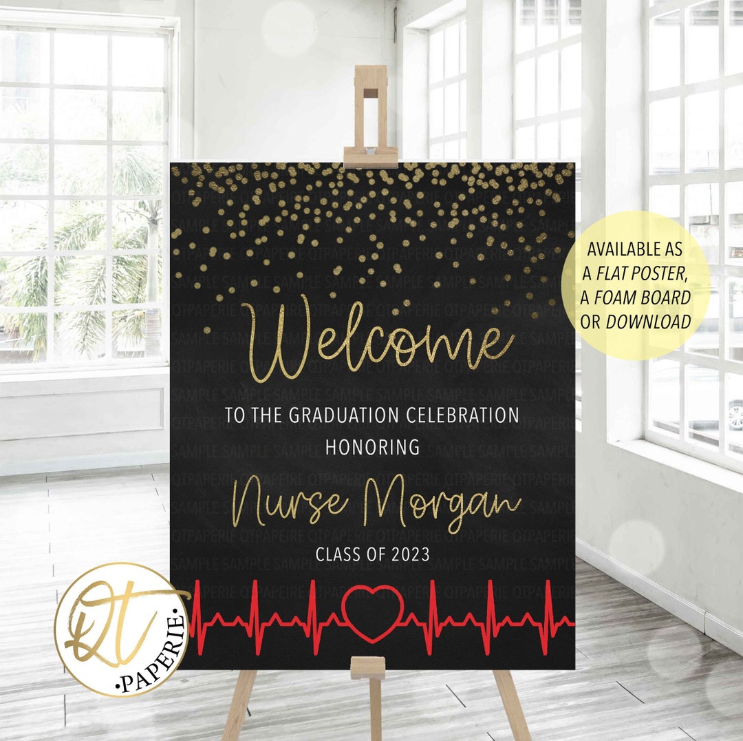 Nurse Graduation Welcome Sign, Nurse Welcome, Nurse Graduation Party ...