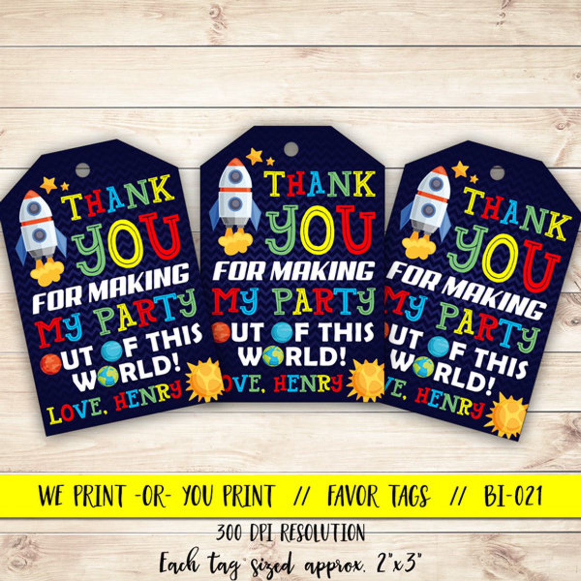 Outer Space Thank You Tag, Outer Space Tag, Outer Space Birthday Tag ...