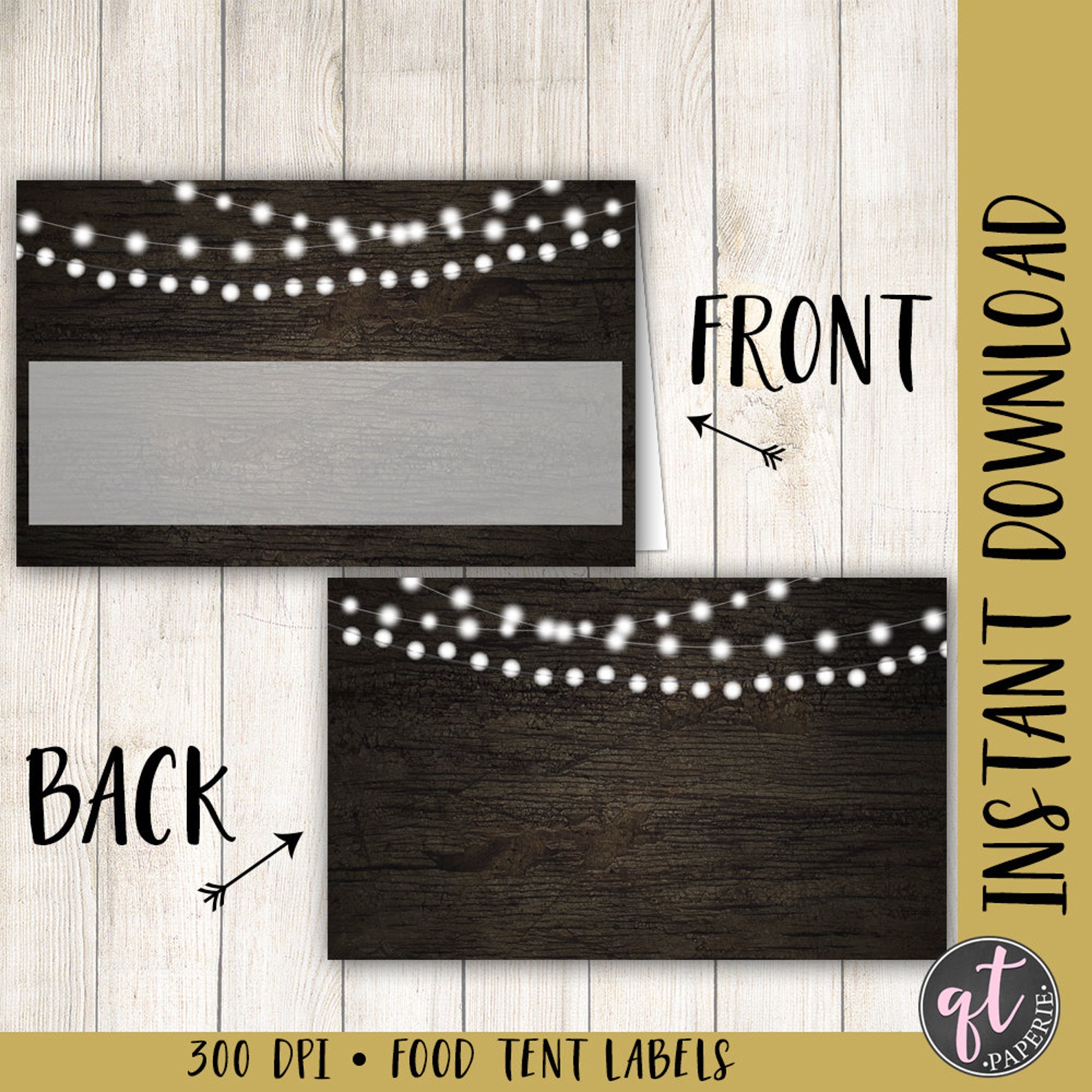 Wood Food Tent Labels, Rustic Food Tent Labels, Outdoor Party Food Tent ...