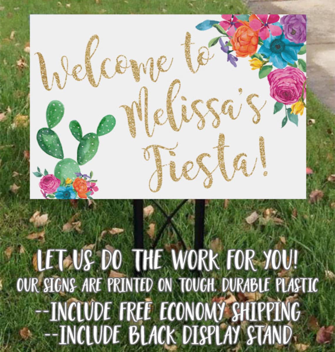 Fiesta Welcome Sign Fiesta Sign Fiesta Yard Sign Cactus - Etsy