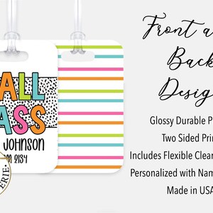 Personalized Classroom Hall Pass for Teachers, Dalmatian Dot ...