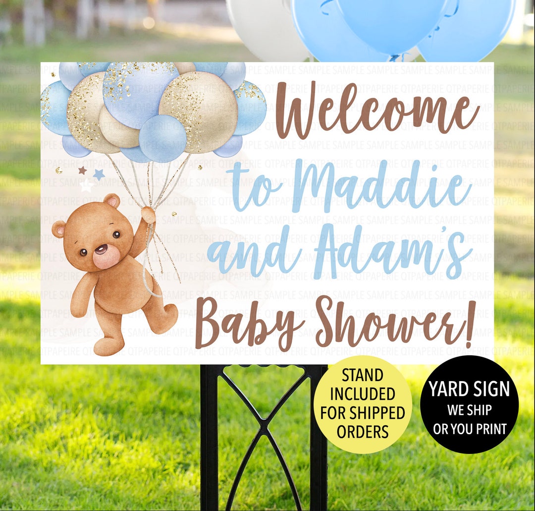 Bearly Baby Shower Welcome Sign, We Can Barely Wait Sign, Teddy Bear ...