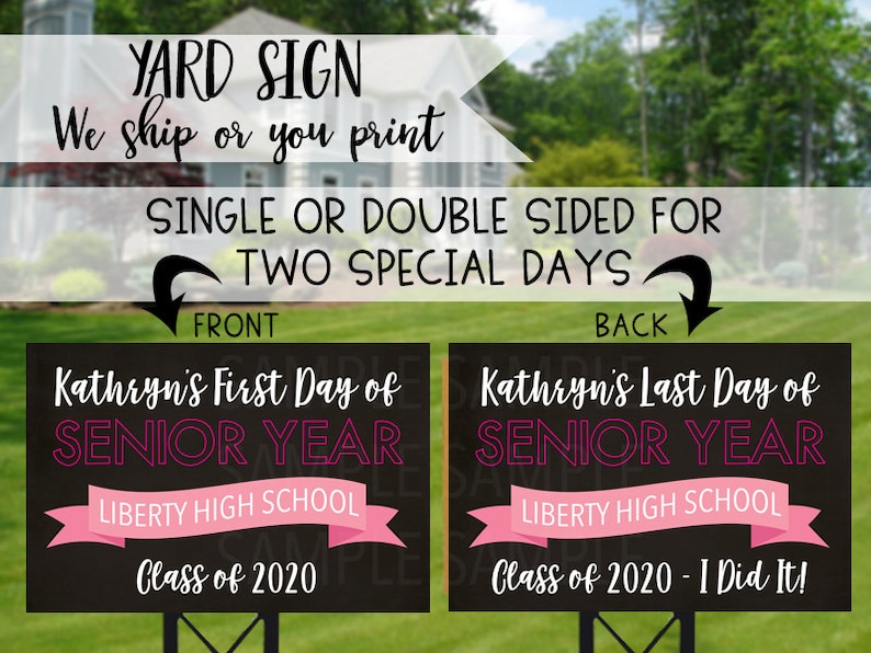 Senior Back to School Sign Senior Year Back to School Sign | Etsy