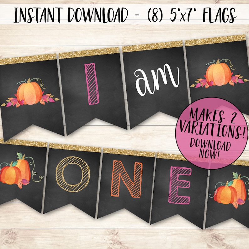 Pumpkin Birthday Banner Little Pumpkin Banner One High Chair - Etsy