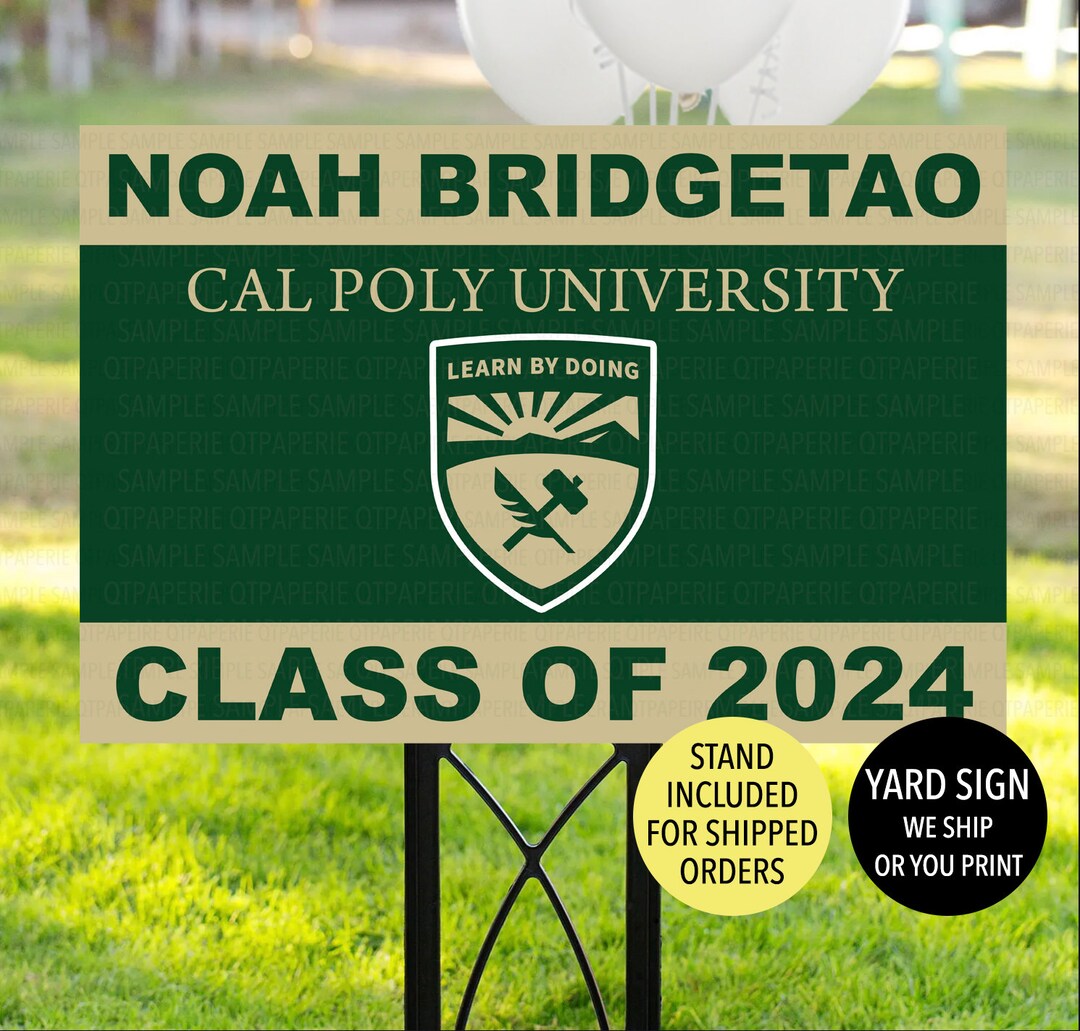 Class of 2024 Graduate Yard Sign, College Logo Sign, Graduate Sign ...