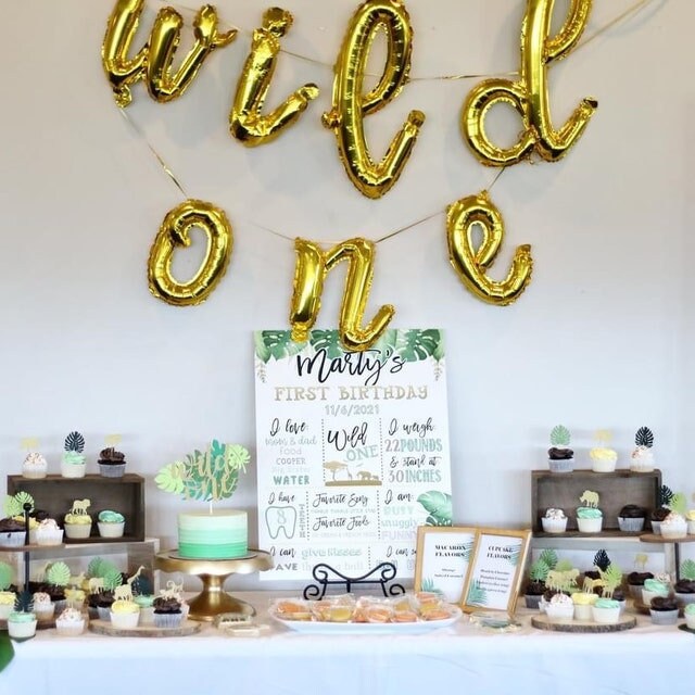 Wild One Birthday Sign Safari Birthday Sign Wild One Poster | Etsy