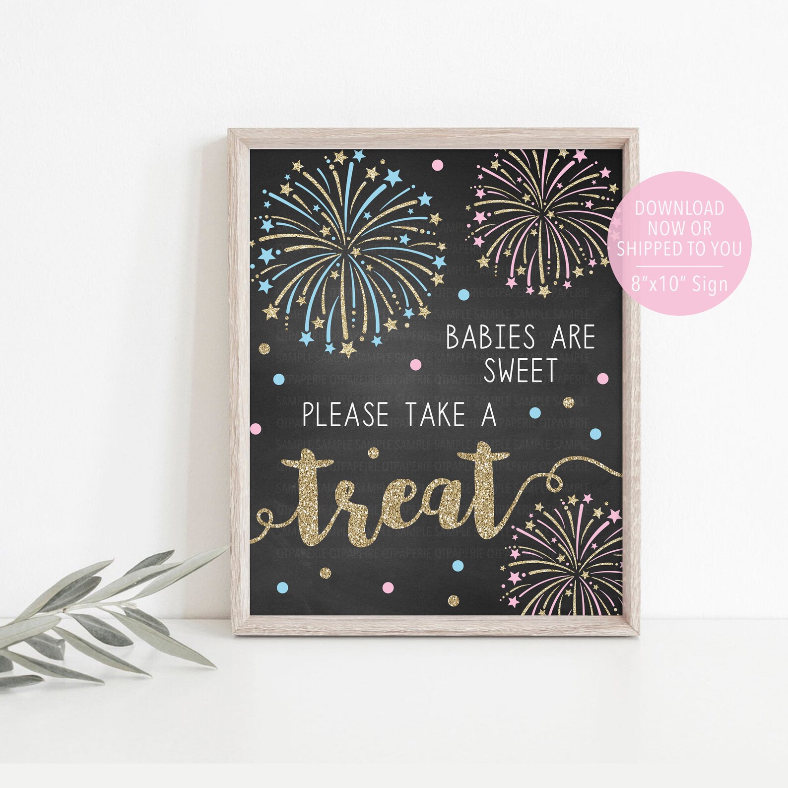 Firework Treat Sign Firework Baby Shower Sign Fourth of July - Etsy