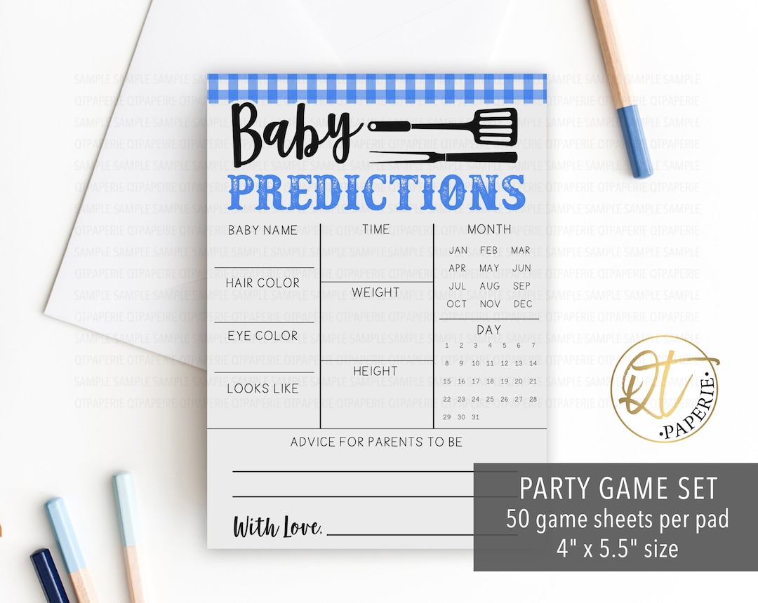 Baby Q Baby Shower Game, Boy Baby Q Game, Baby Predictions Game ...