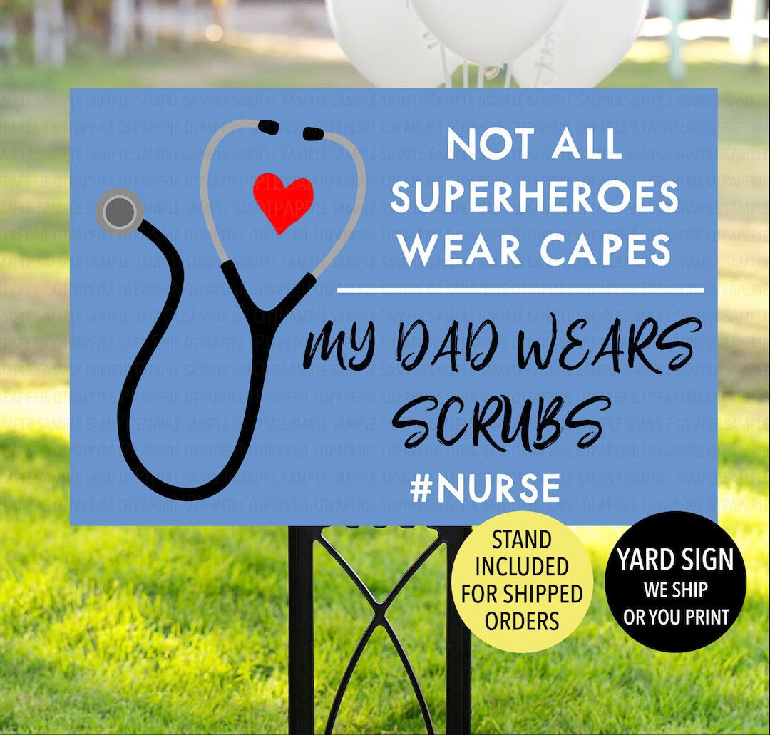 Superhero Nurse Yard Sign, Thank You Nurses Yard Sign, Not All ...