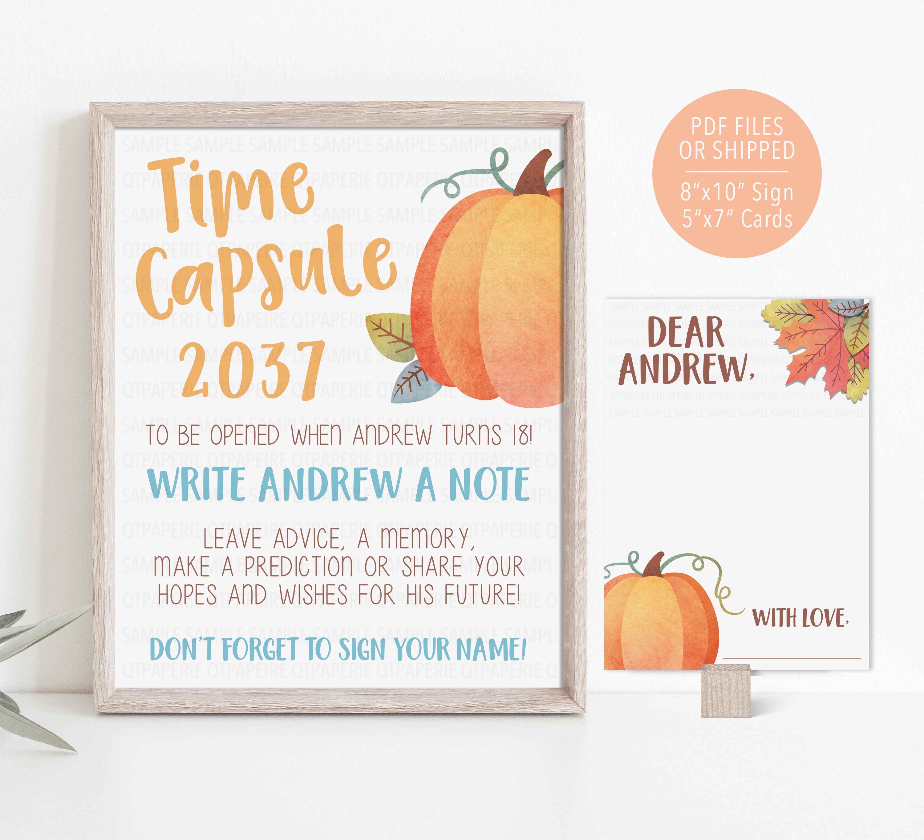 Pumpkin Time Capsule Fall First Birthday Time Capsule - Etsy