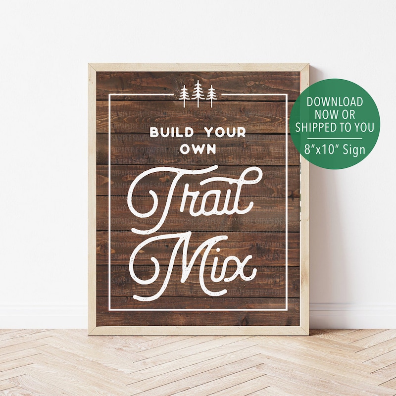 Trail Mix Sign - Etsy