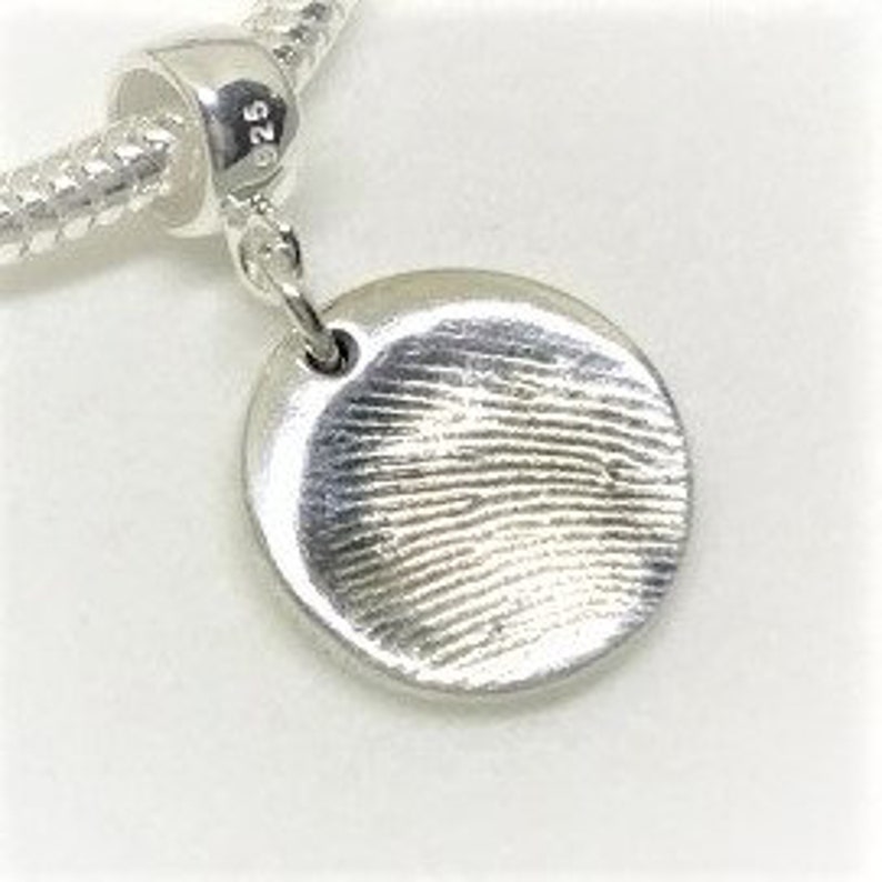 Sterling Silver Fingerprint Charm Bracelet Set - Etsy